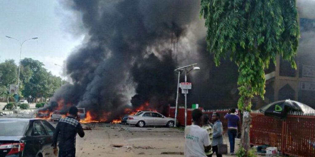 BREAKING: Panic as suspected suicide bomb explodes near Nigerian Army ...