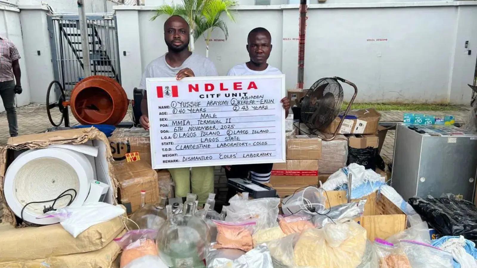 NDLEA arrests Saudi-bound wanted drug kingpin, busts colos laboratory ...