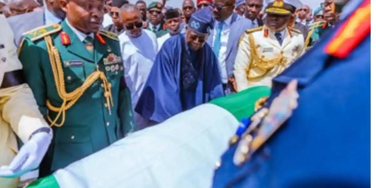 BREAKING: Tinubu, Atiku, Osibanjo and others attend funeral as Buhari ...