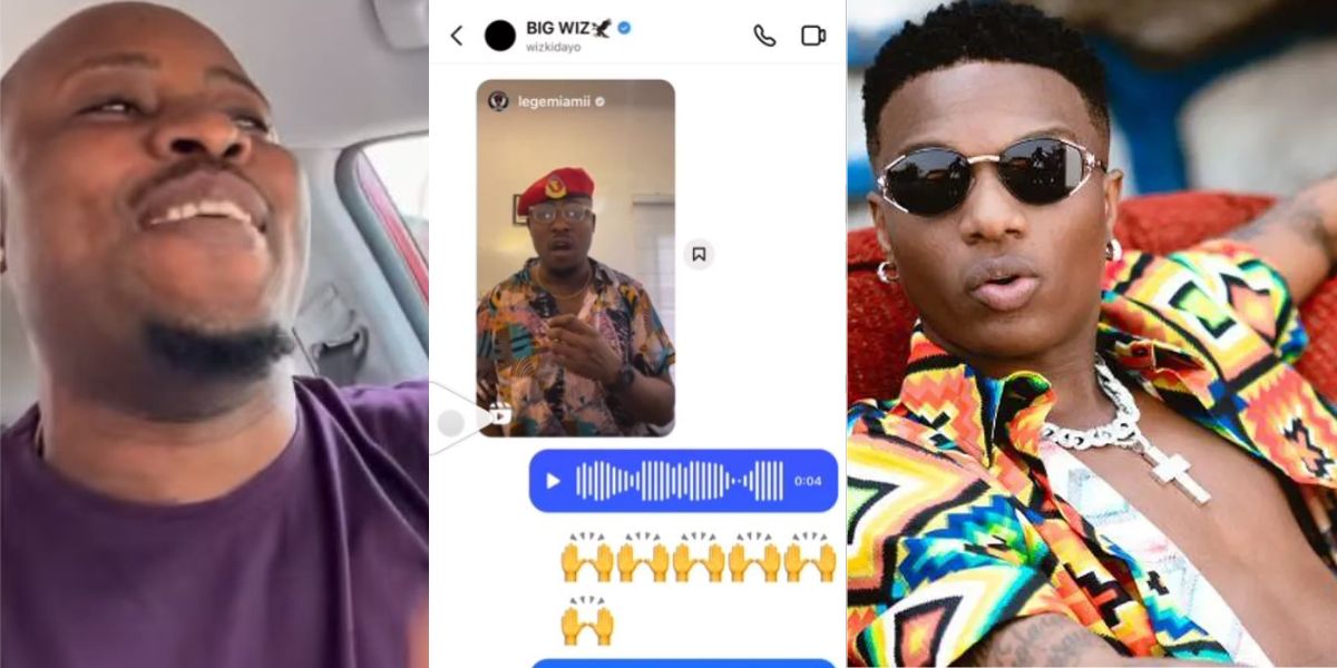 Actor Lege Miami loses it as singer Wizkid enters his DM on Instagram ...