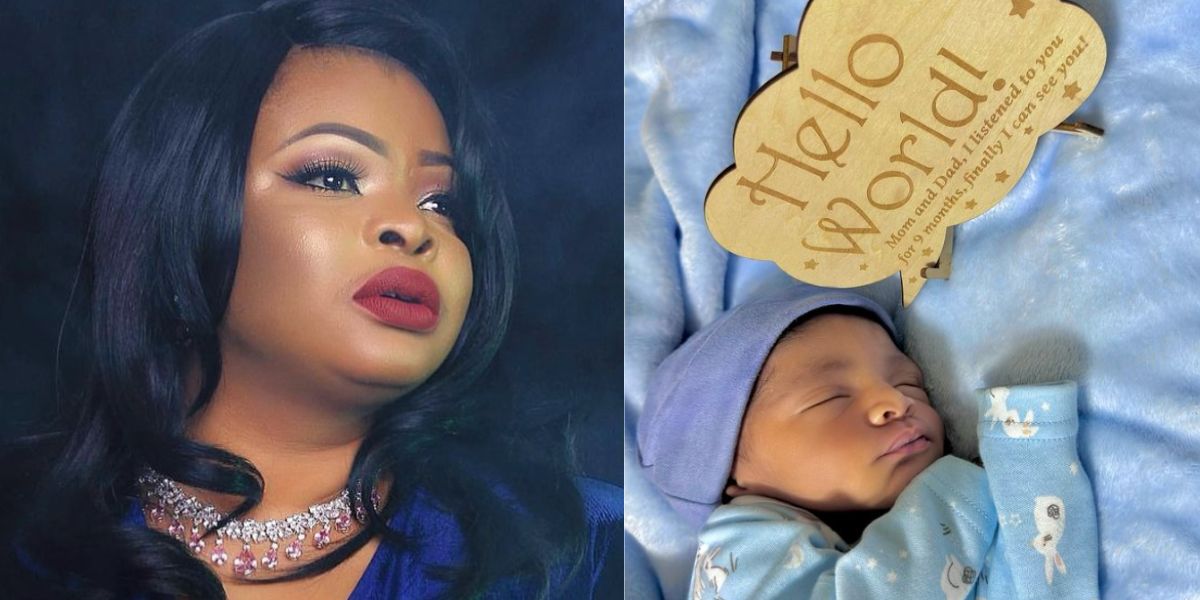 Actress Dayo Amusa reveals the face of her son and name in new post ...