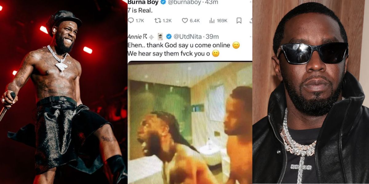 Burna Boy reacts to alleged viral photo of Diddy applying baby oil as ...