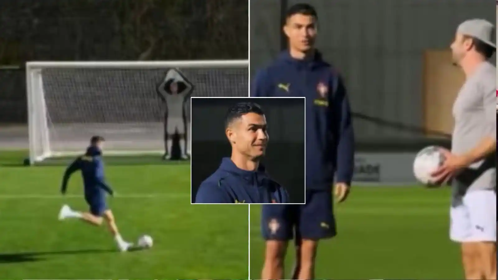 Watch: Cristiano Ronaldo scores unbelievable goal against fast AI-robot ...