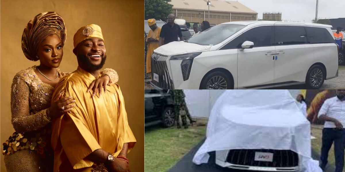 Chivido24: Davido gifts his wife Chioma car on wedding day (Video ...