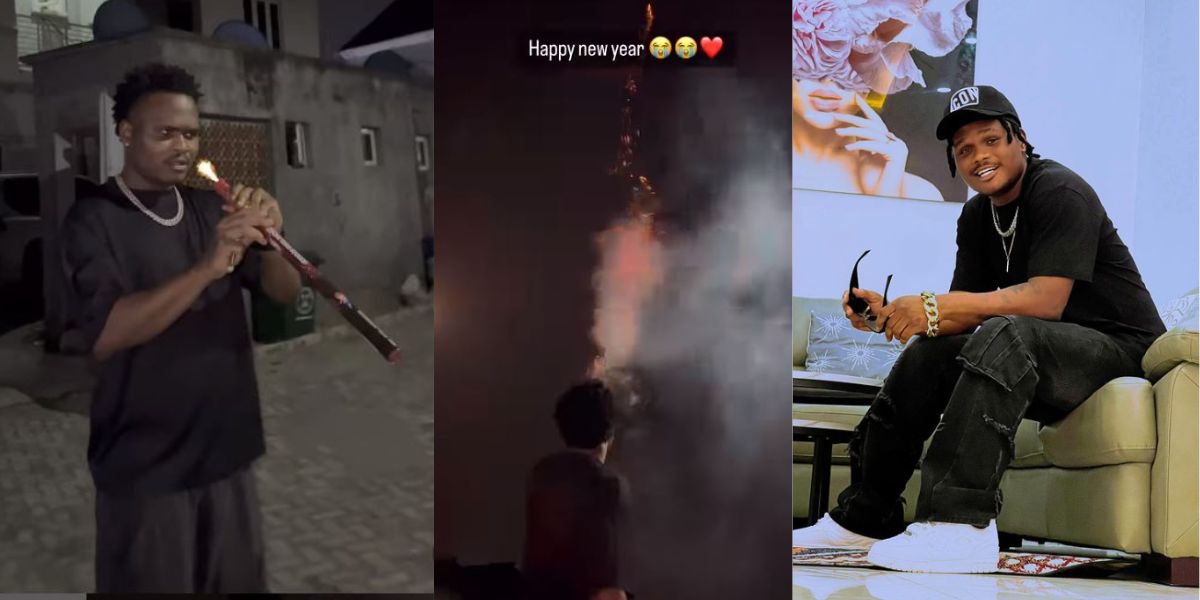 "Our new Ruger" - Comedian Oluwadolarz in danger as firework explodes ...