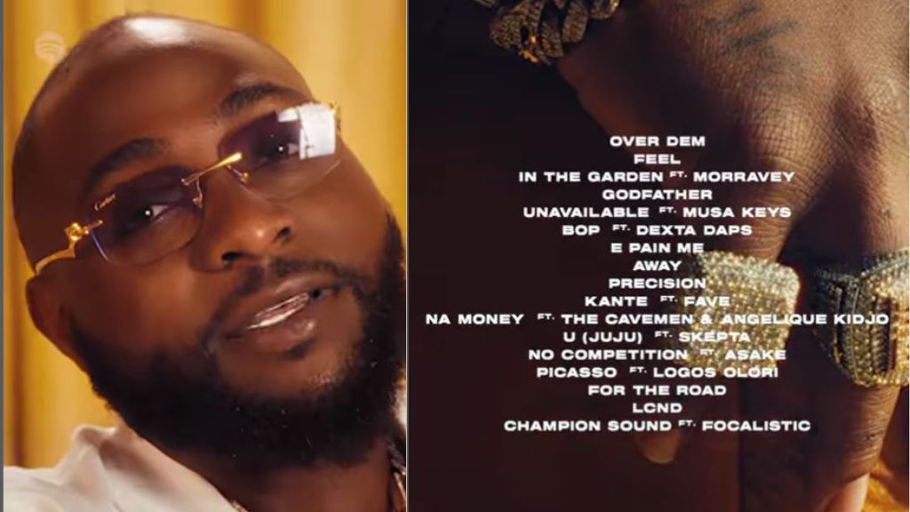 Davido finally unveils tracklist of his Timeless album, features 10 ...
