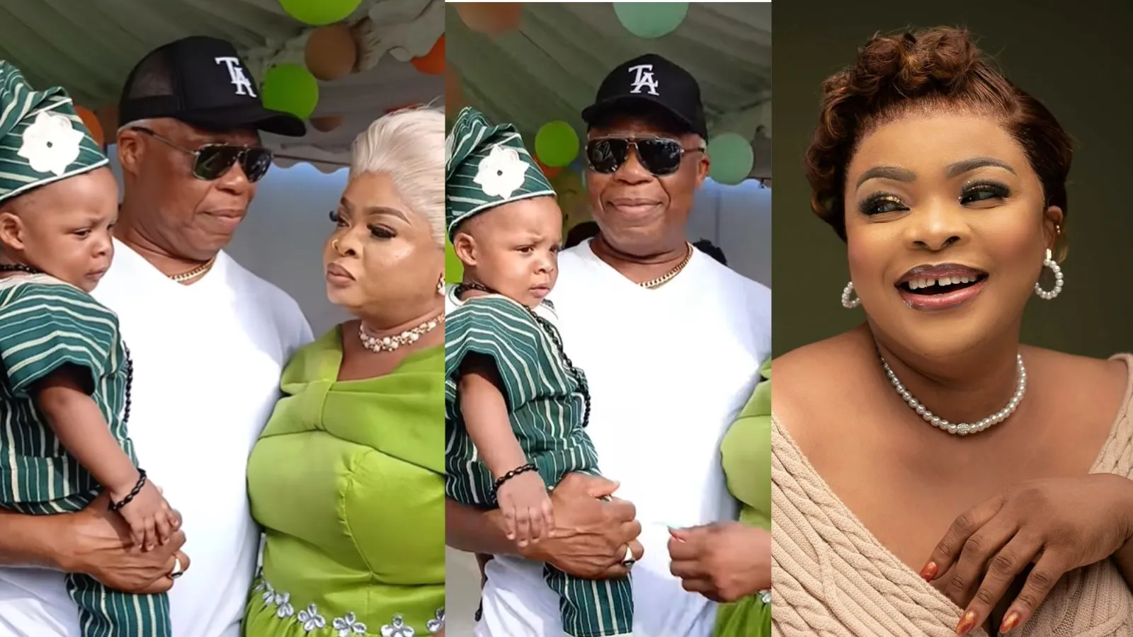 'Is that the father?': Reactions as actress Dayo Amusa flaunts elderly ...