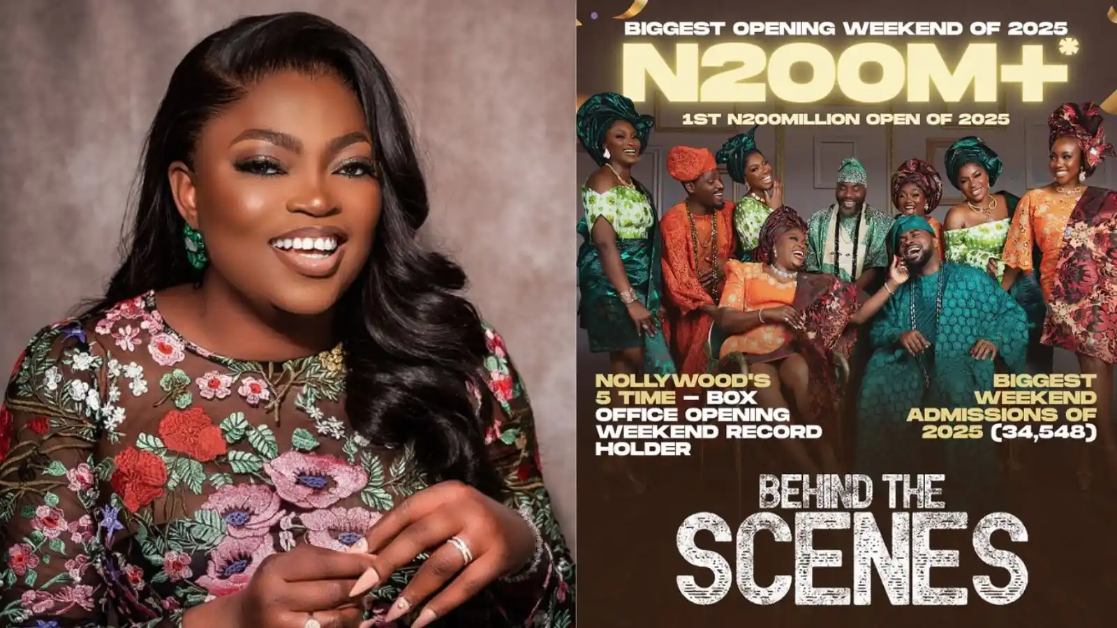 Funke Akindele breaks record as her new movie "Behind the Scenes ...