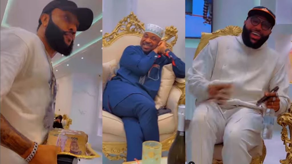 Moment billionaire E-Money and Kcee host MC Oluomo in their mansion ...