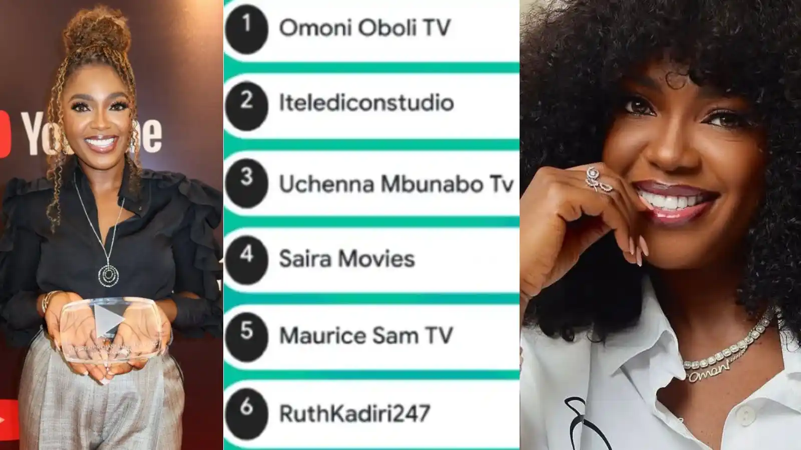 Actress Omoni Oboli bags award as she leads 2025 YouTube Nigeria ...