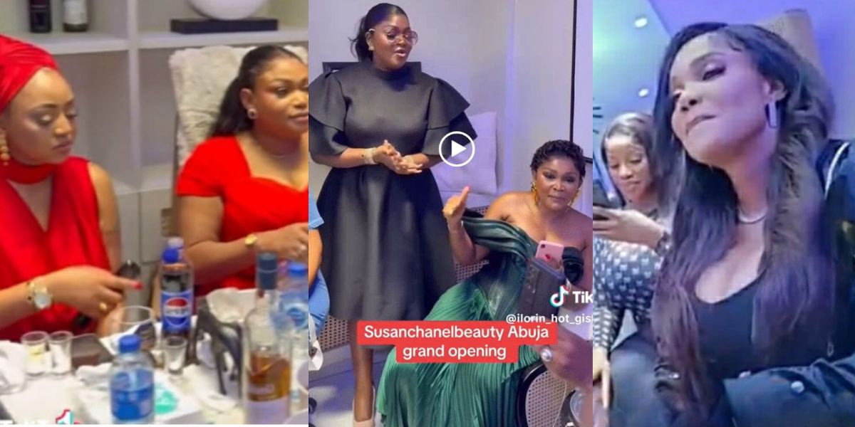 Regina Daniels Ruth Kadiri and others watch in awe as Iyabo Ojo, Mercy ...