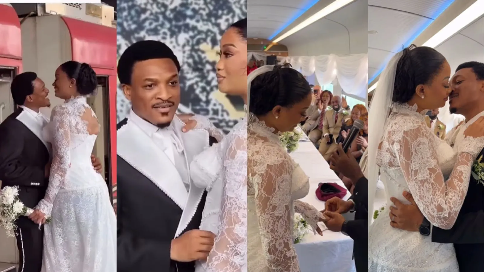 'Love on the tracks': Actor Shawn Faqua marries wife Sharon on a moving ...