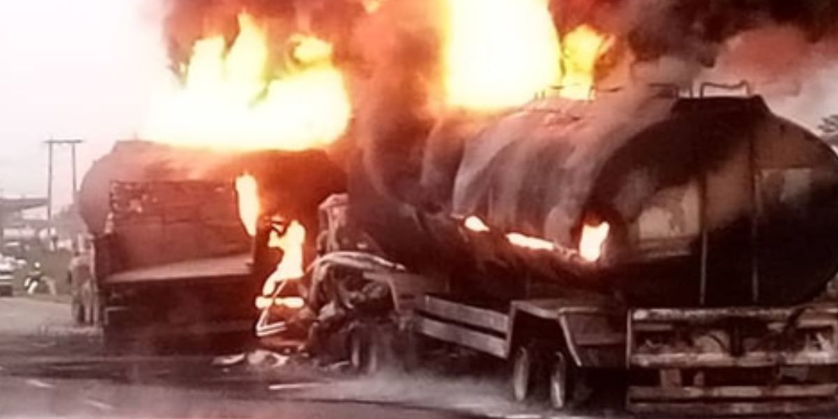 Driver dead and one other injured as petrol tanker explosion rocks ...