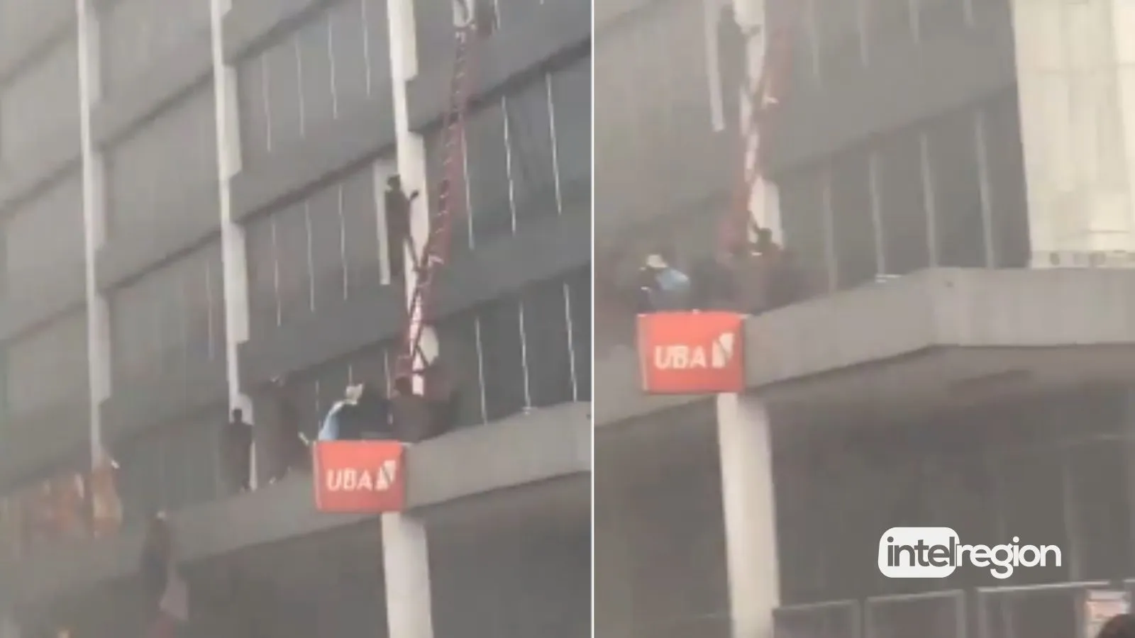 BREAKING: Panic as fire guts UBA bank in Lagos (Video) | Intel Region
